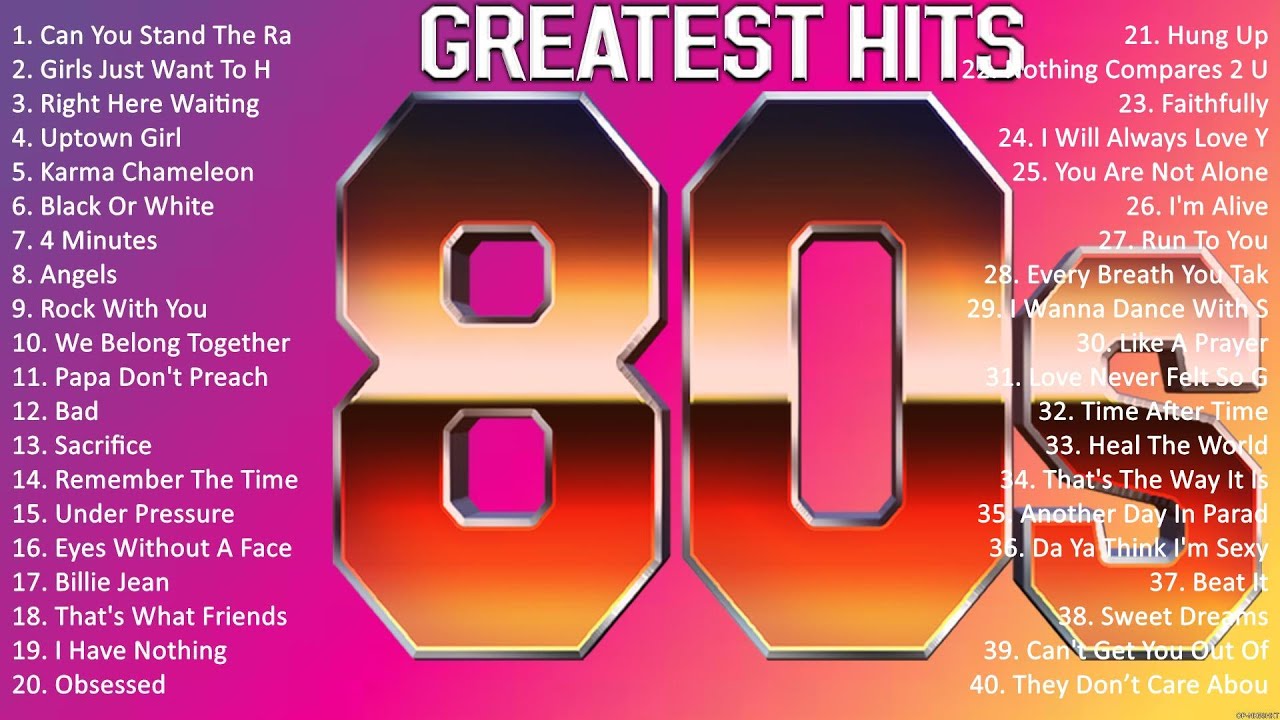 80s Greatest Hits Playlist 80s Hits I Bet You Know All These Songs ...