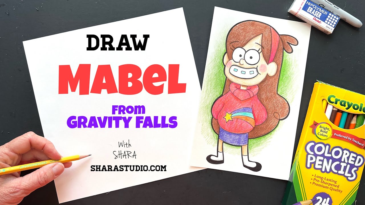 How to draw Mabel from gravity fall - YouTube