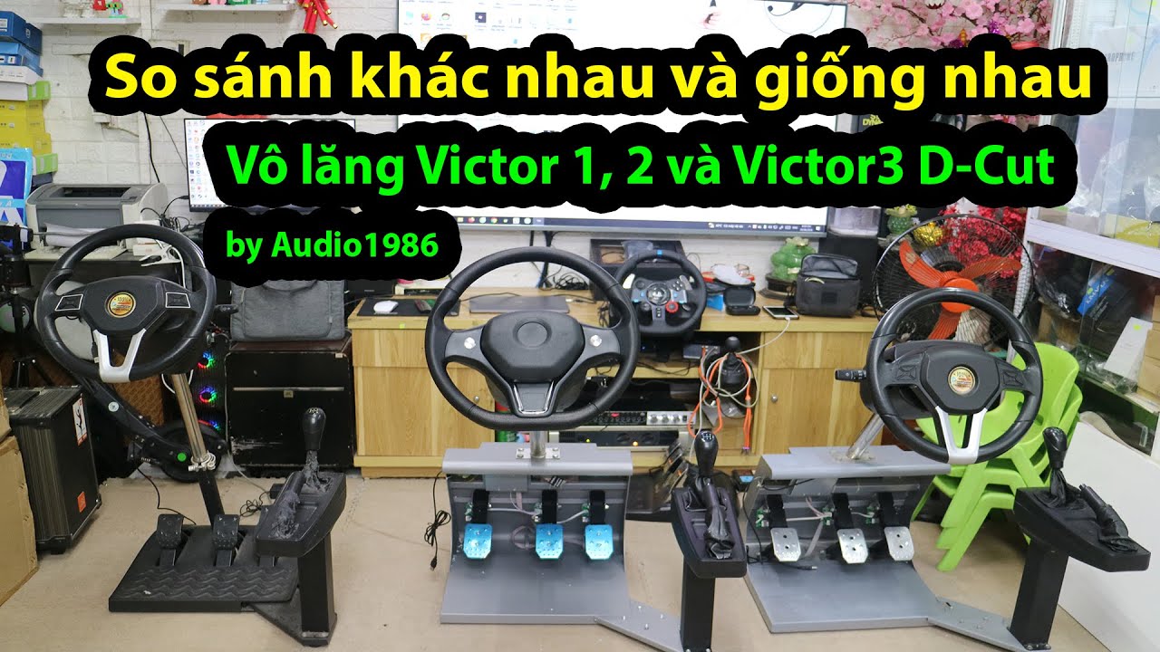 So sanh Vô lăng game Victor 1 victor 2 và Victor 3 khác nhau va giống ...