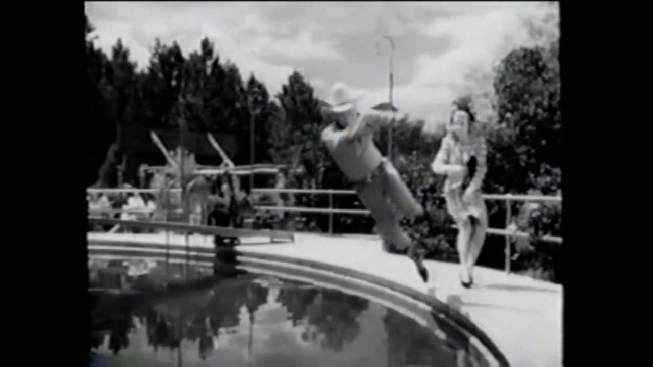 Dale pushes Roy into a swimming pool! "DON'T FENCE ME IN" (1945) - YouTube