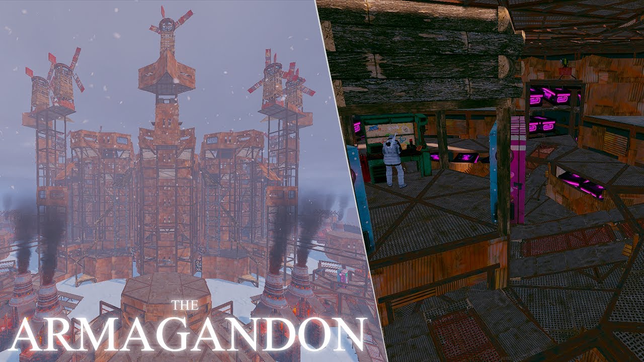 THE ARMAGANDON - LARGE rust clan base | Open Core & Widegap + Mountain ...