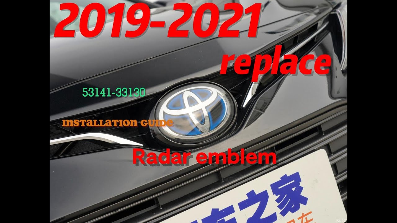 how to replace toyota camry radar emblem logo 2019-2021 - YouTube