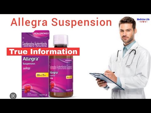 Allegra suspension use, review in hindi | uses | dose | benefits | Side ...