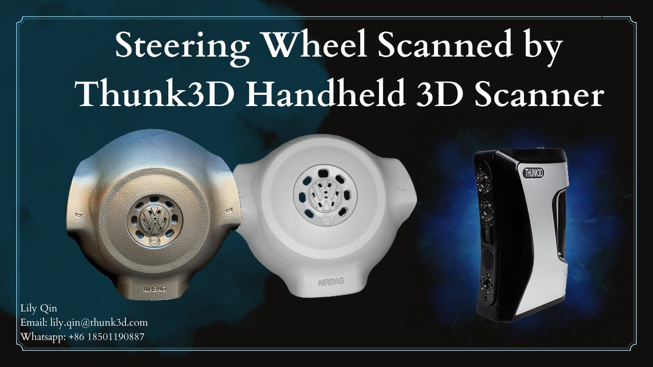Steering Wheel Scaned by Thunk3D Fisher S Handheld 3D Scanner - YouTube