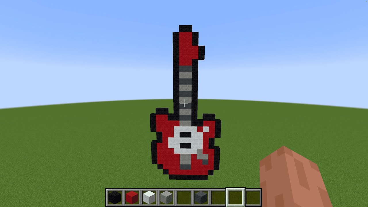 Creando una Guitarra Eléctrica en Minecraft | Pixel Art - YouTube