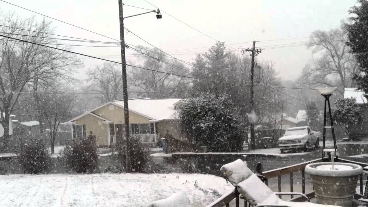 Snow in Shelby North Carolina 2013 KTP - YouTube