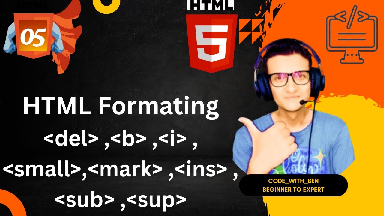 Html Tutorial Html Formatting Web Development Tutorials 5 Youtube 4220