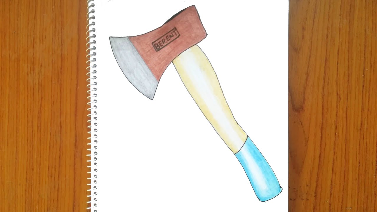 Axe Drawing Easy for Kids | How to Draw an Axe Easy | Axe Drawing with ...
