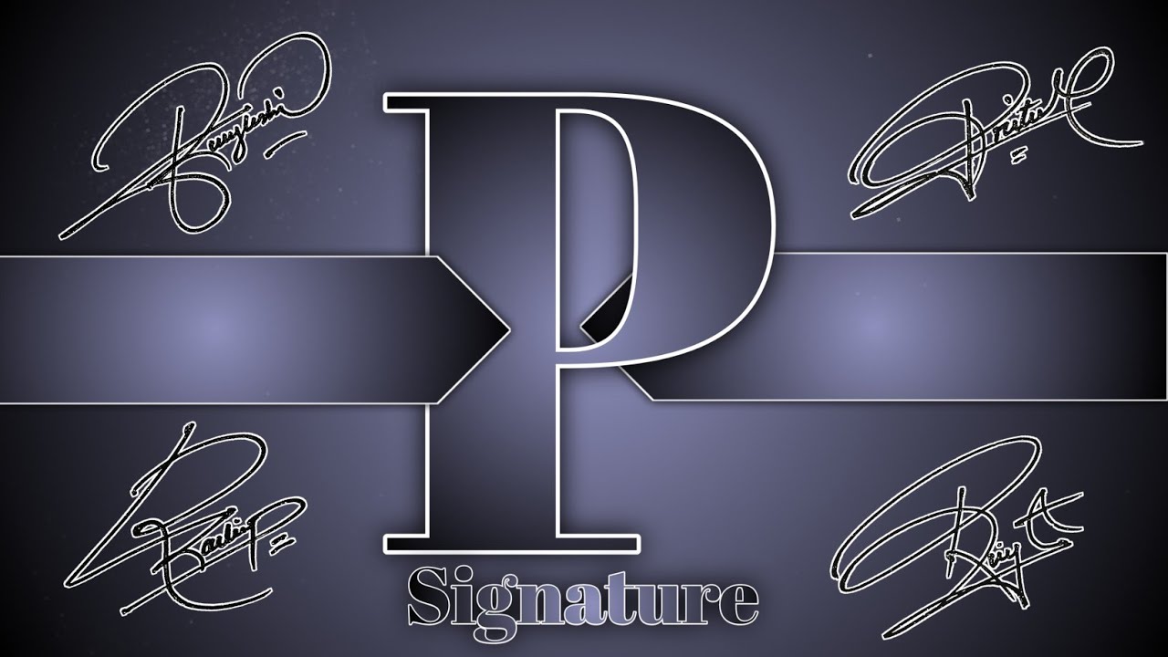 Signature style of your name | Best design of signature P | P Signature ...