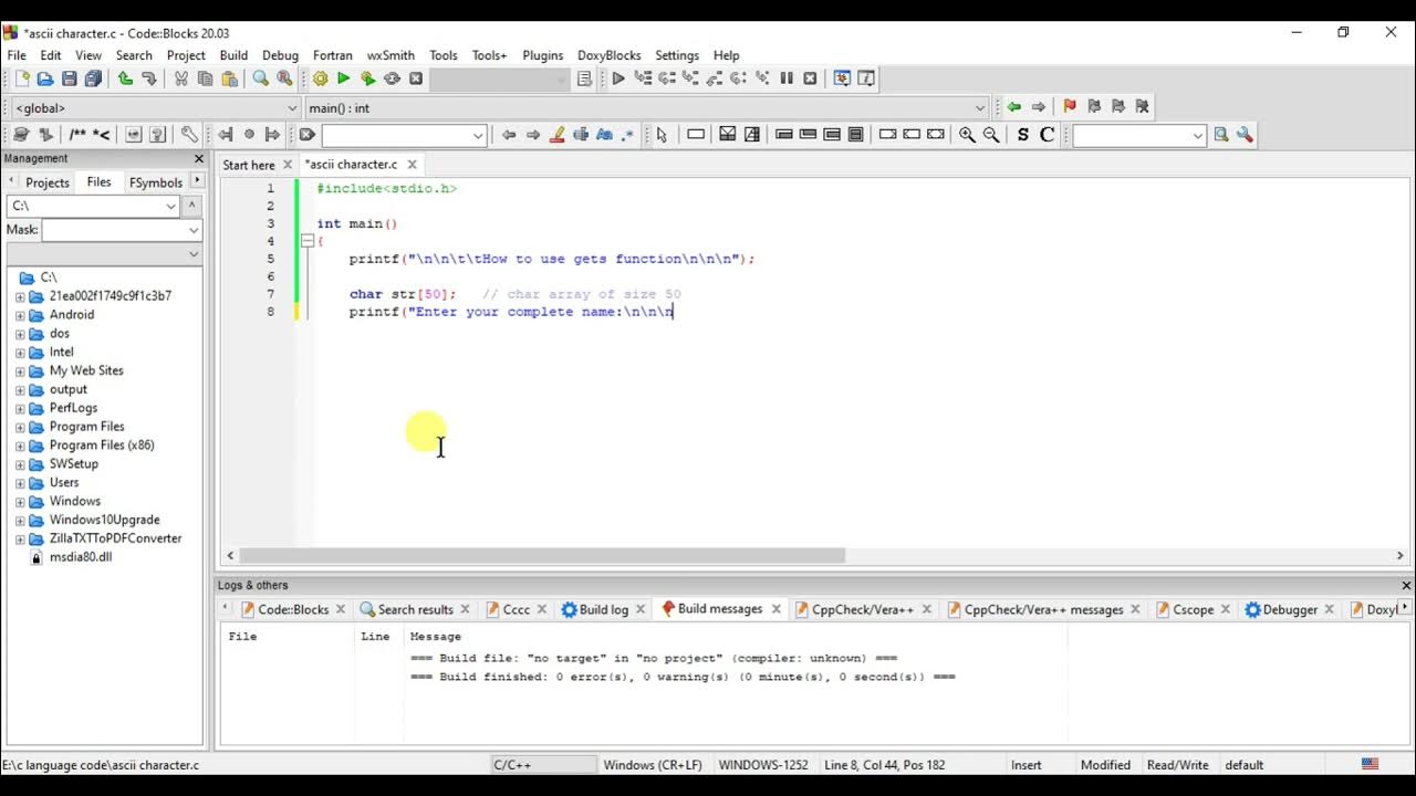How to use Scanf( ) or gets( ) function - YouTube