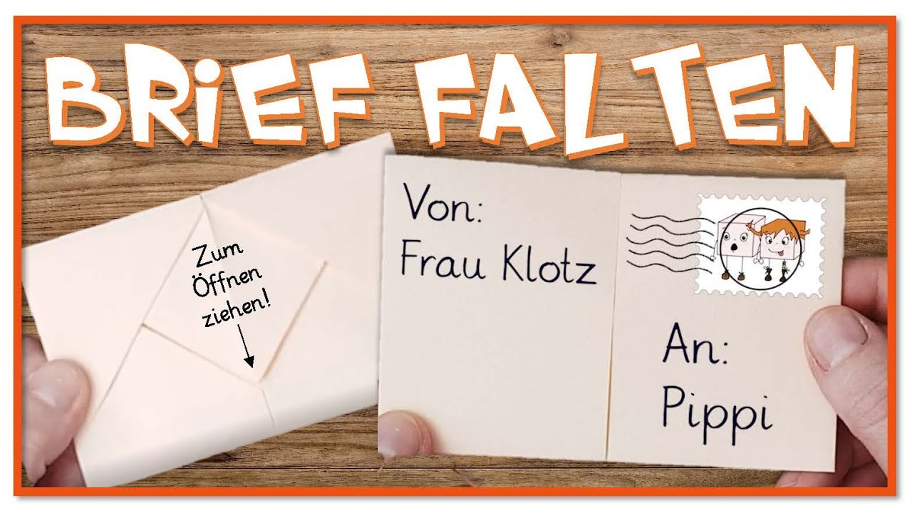Einfachen Brief mit A4-Papier falten - YouTube