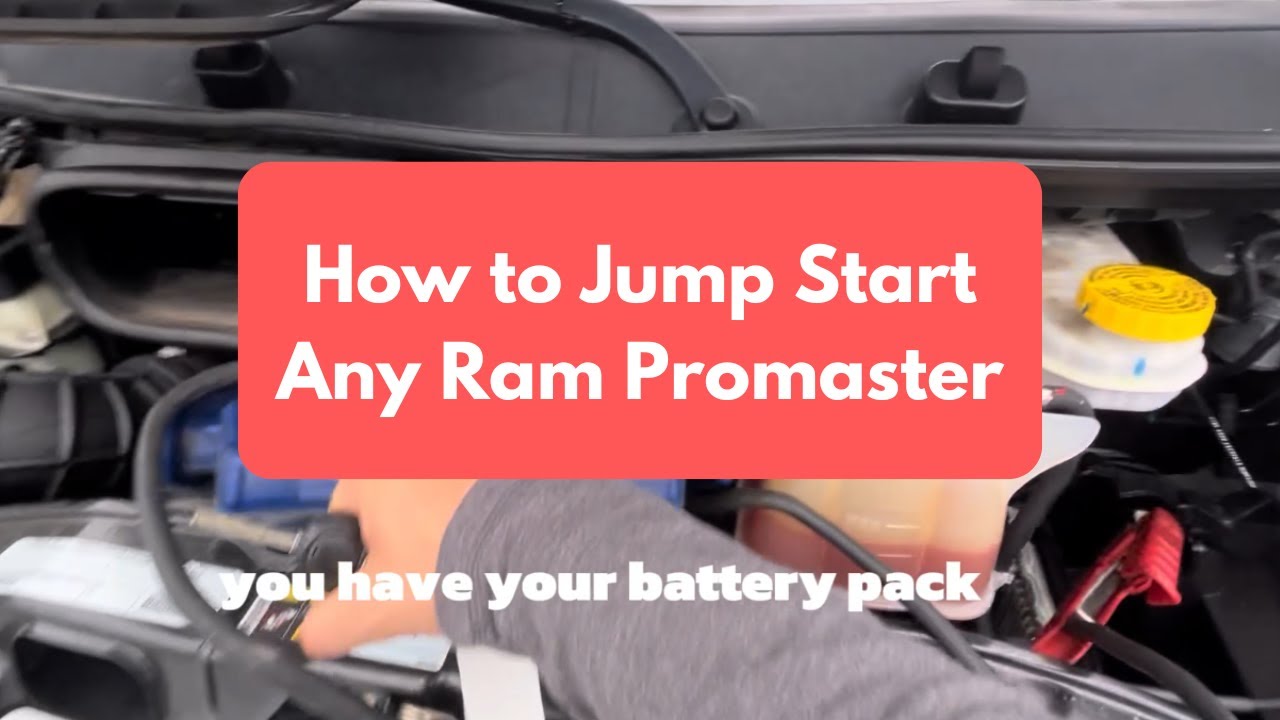 How to Jumpstart a Ram Promaster - YouTube