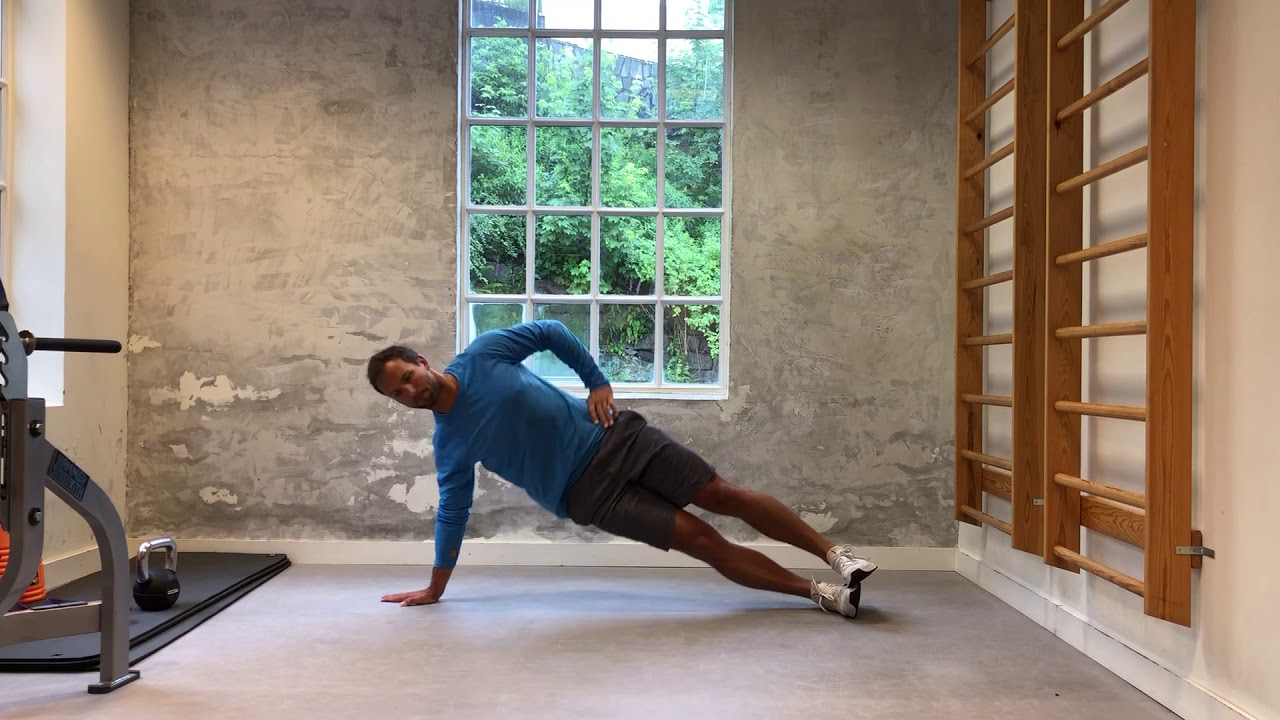 Tall side plank raise - YouTube