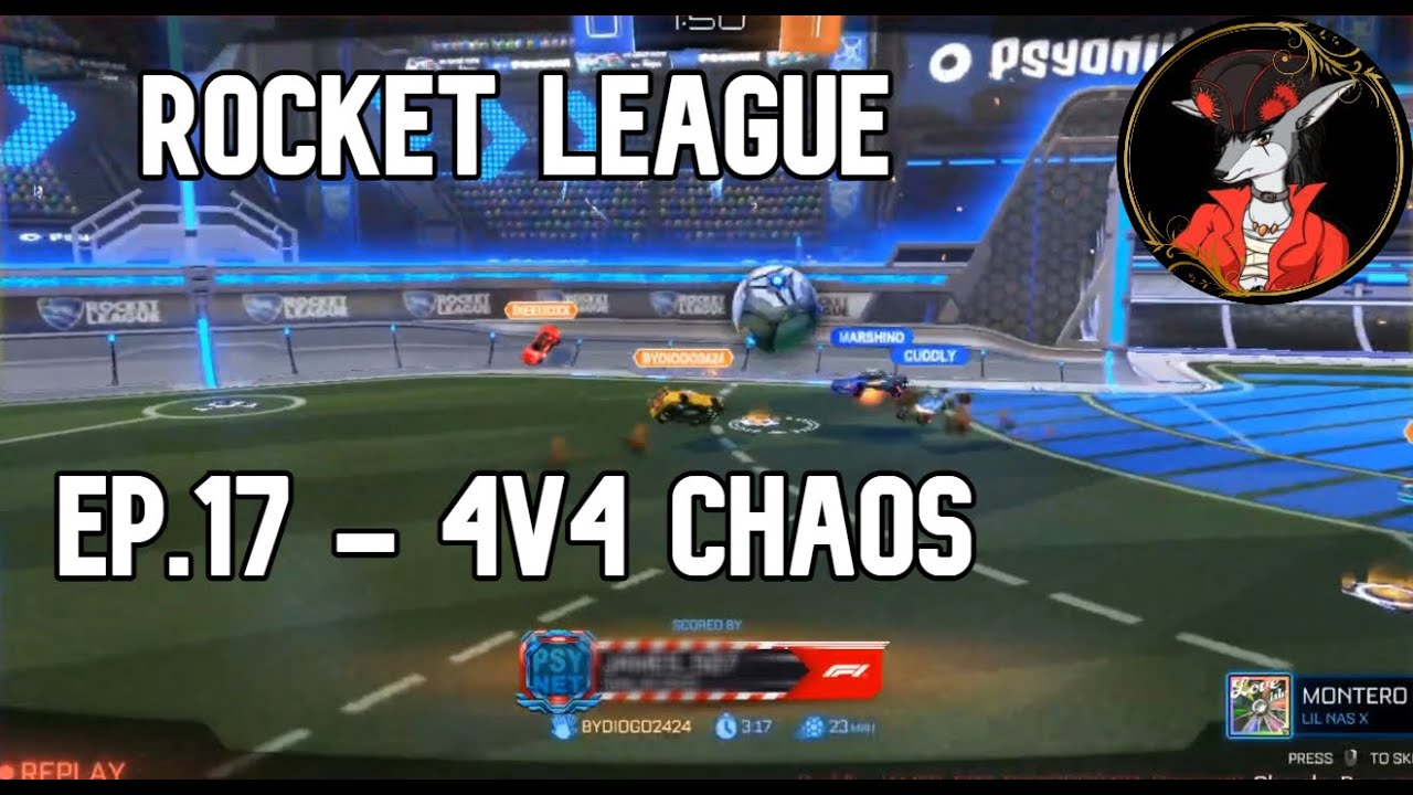 Rocket League Ep.17 - 4v4 Chaos - YouTube