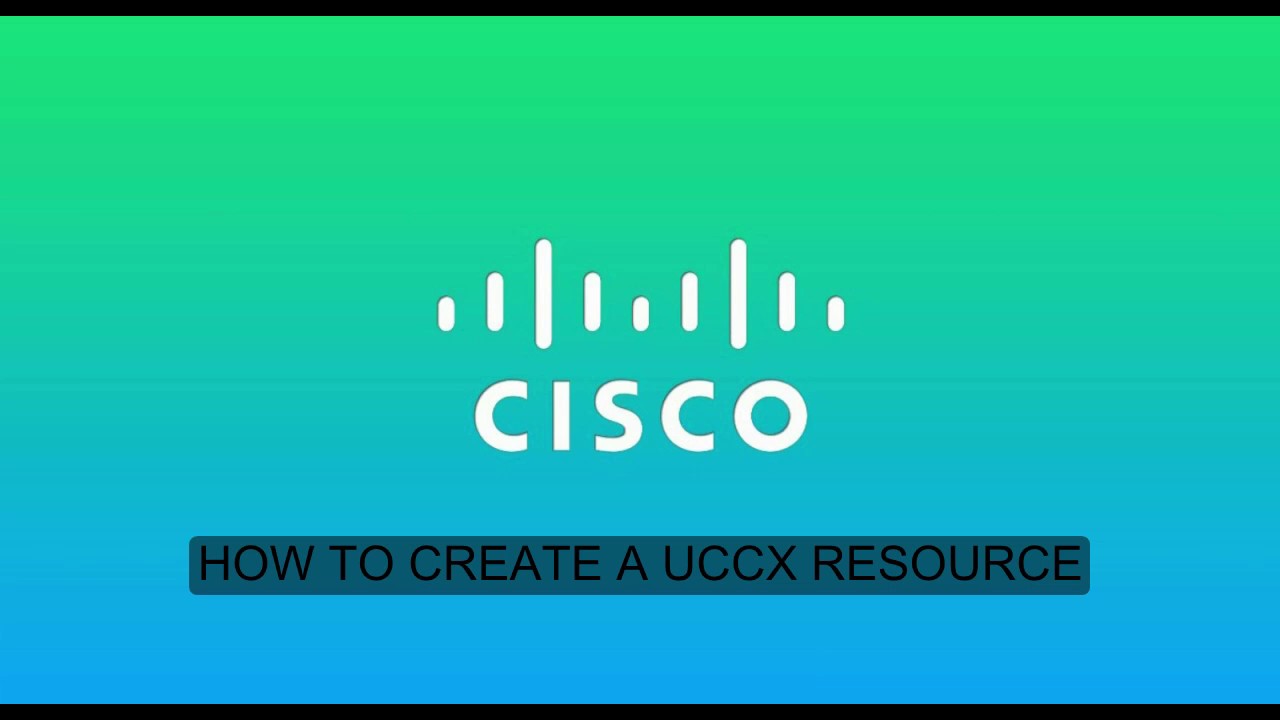 How to create a UCCX resource - YouTube