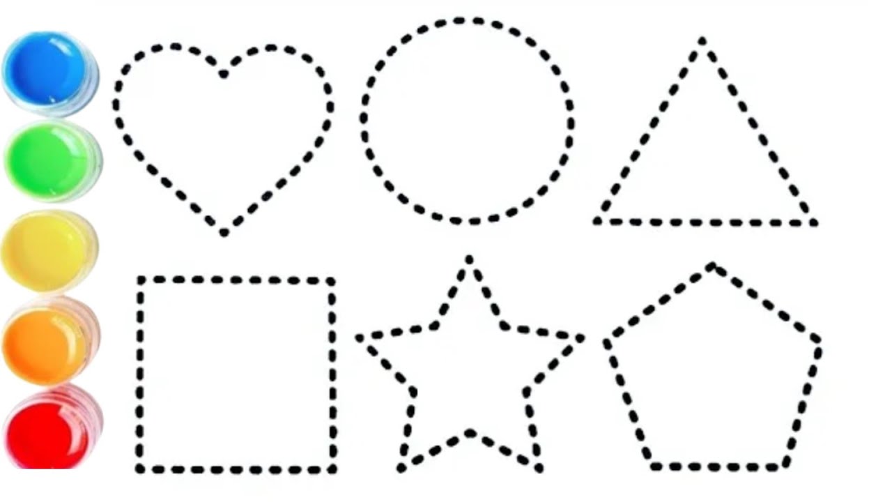 Easy drawing shape, 2d shapes drawing activity for kids, how to draw ...