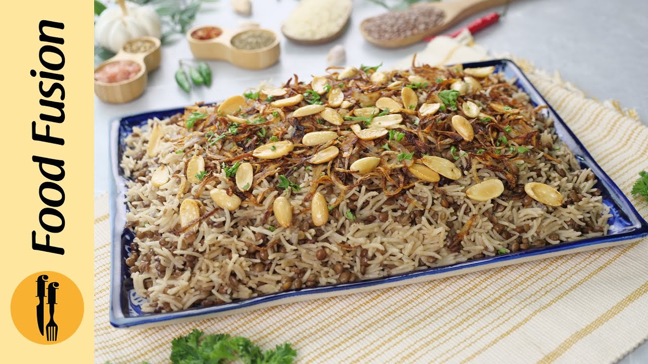 Mujadara a simple Palestinian dish Recipe by Food Fusion - YouTube