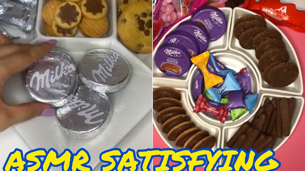 ASMR SATISFYING MILKA PLATE (NO MUSIC) RELAXITIVE - YouTube