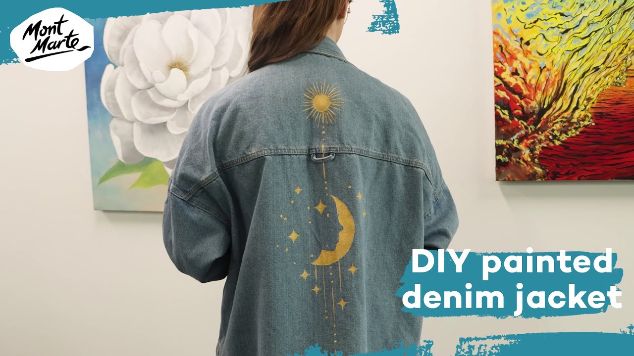 DIY hand painted denim jacket - YouTube