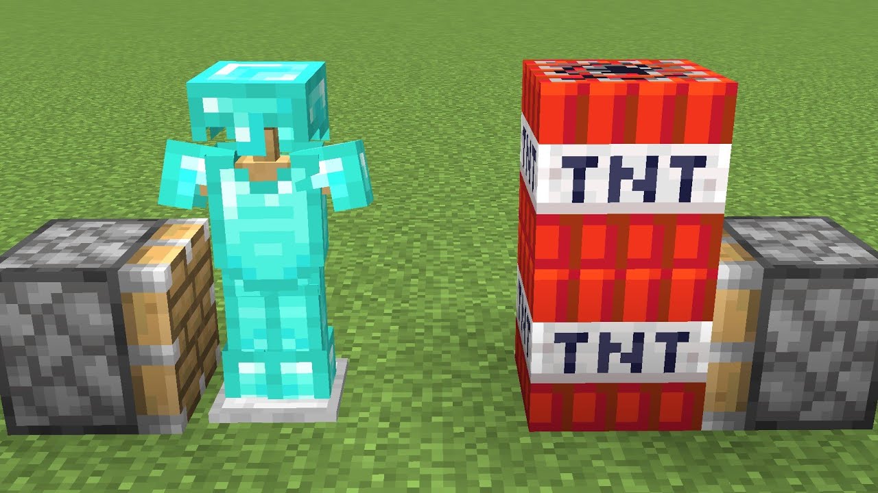 diamond armor + tnt = ??? - YouTube