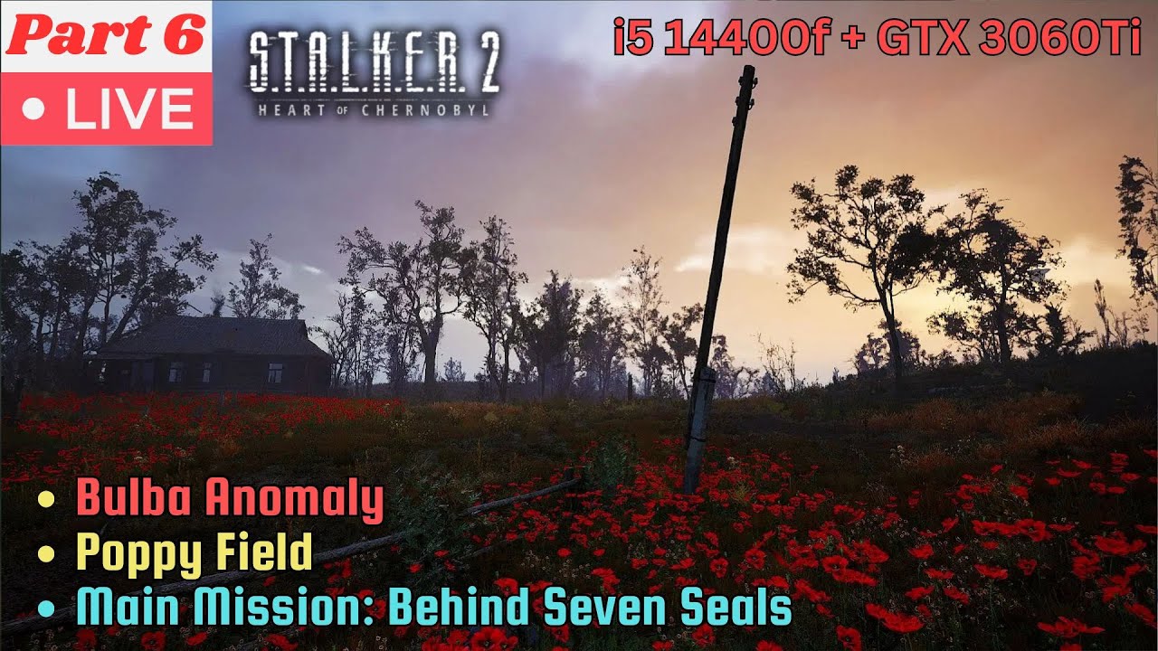 STALKER 2 Gameplay Part 6: Poppy Field, Weird Ball Artifact, Bulba ...