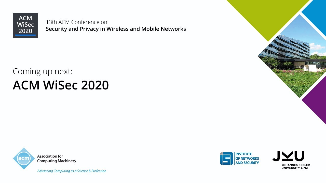 ACM WiSec 2020 Live (Thursday) - YouTube