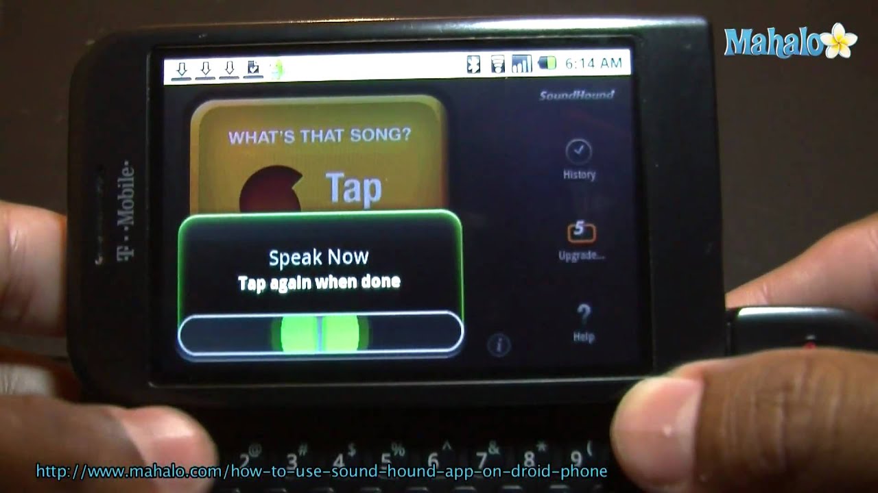 How to Use Sound Hound App on Droid Phone - YouTube