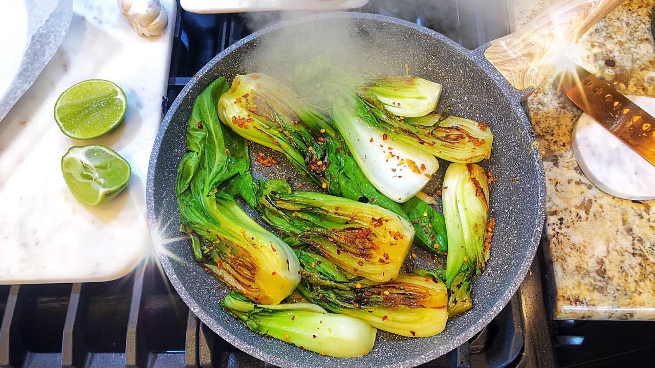 BOK CHOY en Ajo y Limón || Fuego en la cocina - YouTube
