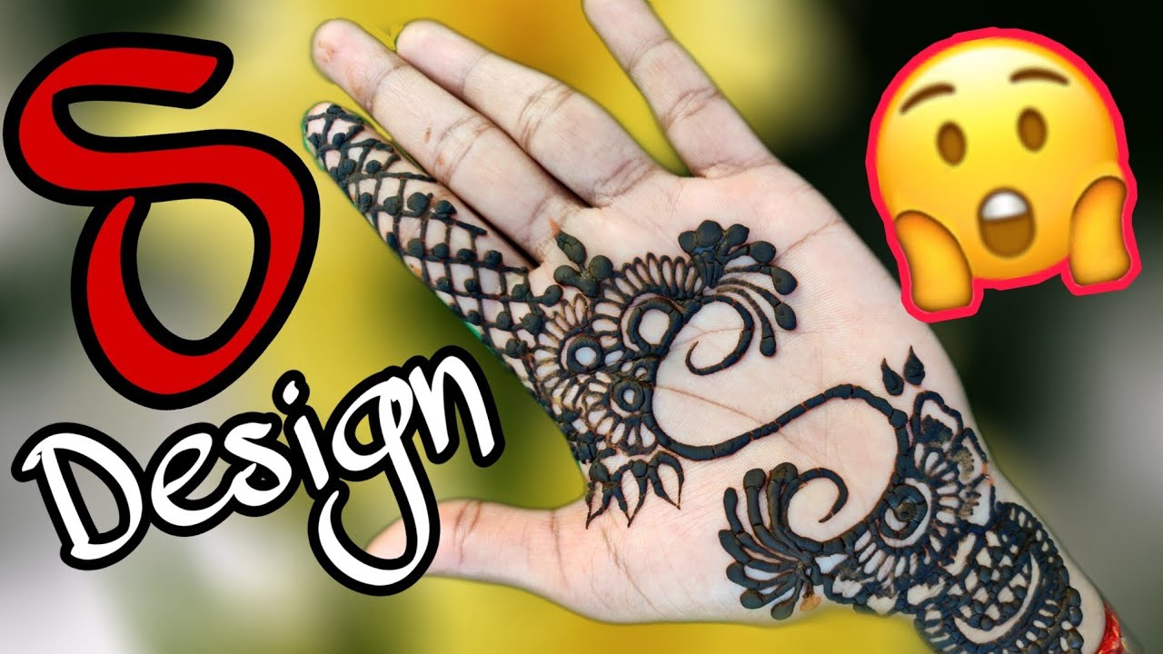 S Word Mehendi Design//Shawan Mehendi Design//Beautiful Front Side ...