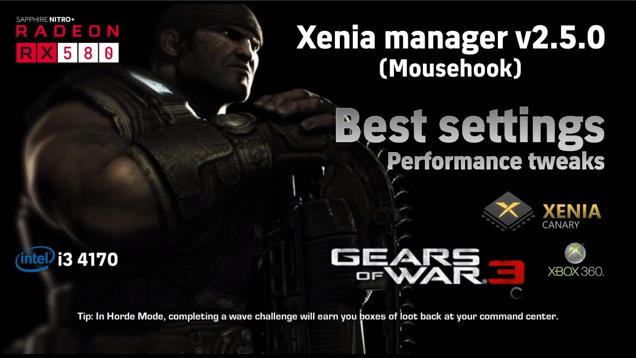 How to Set Up Xenia Manager v2.5.0 (MouseHook) for Smooth Gears of War ...