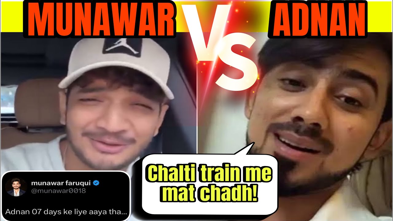 Munawar VS Adnan Shaikh| Munawar roasted Adnan| Adnan Replies| Khabri Vibes - YouTube