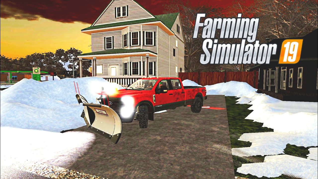 snow plowing driveways with Ford F-250 Tremor Off-Road Package - YouTube