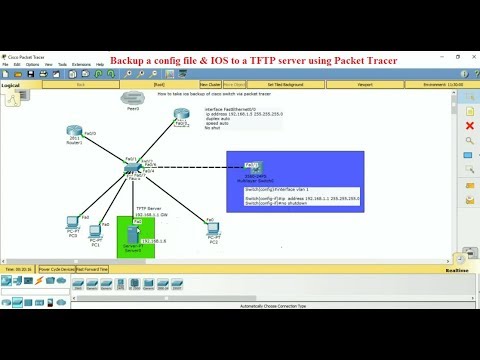 Backup a config file & IOS to TFTP server using Packet Tracer - YouTube
