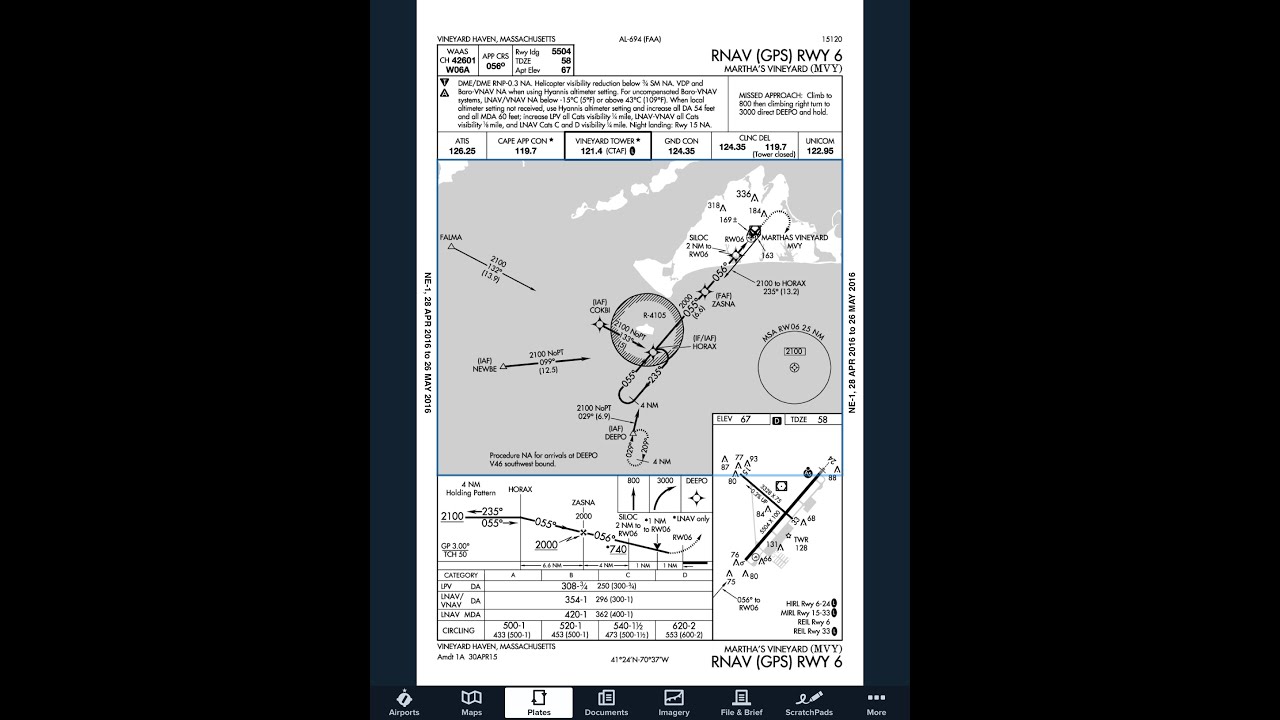 Instrument approach at KMVY Martha’s Vineyard Cirrus SR22 N2246H May 4 ...