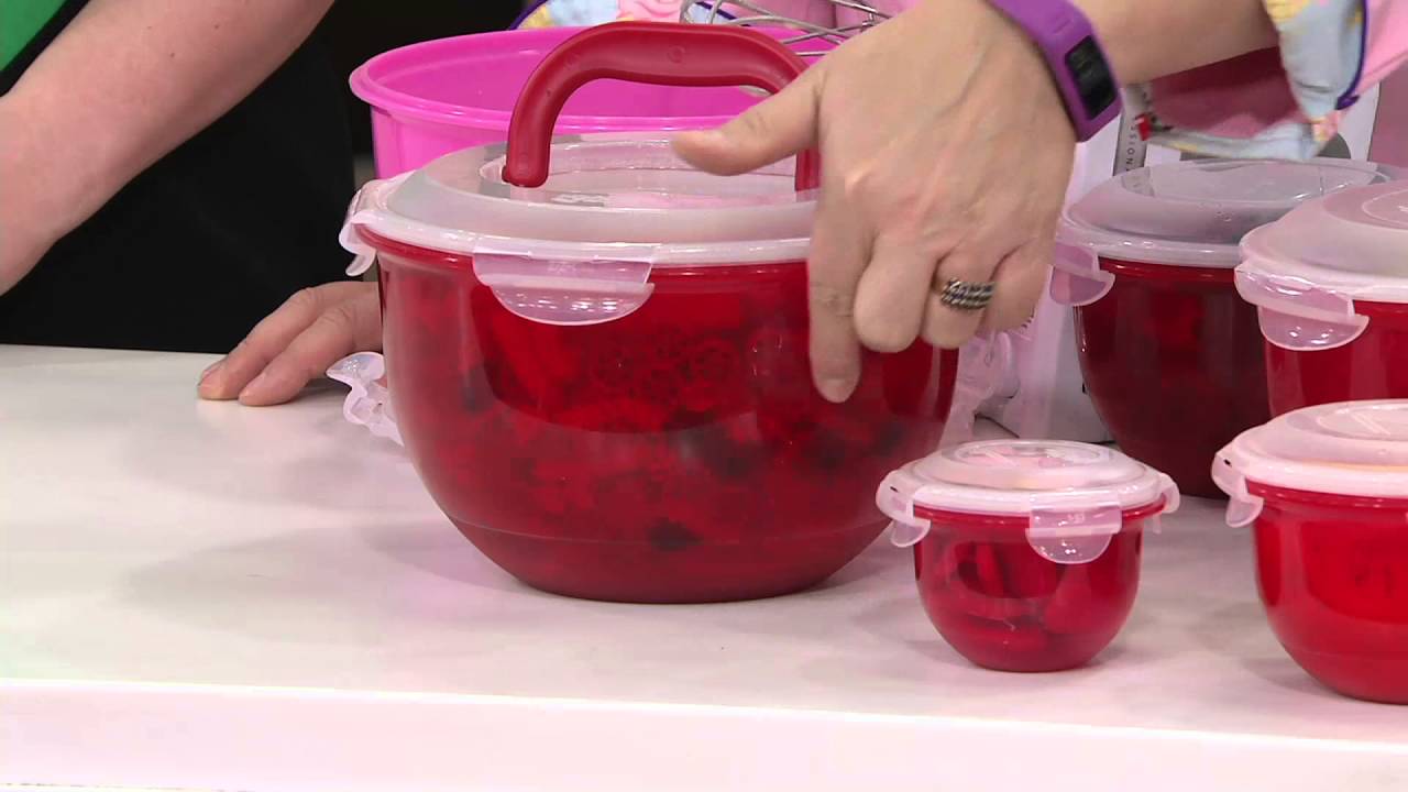 Lock & Lock 5pc Tulip Bowl Storage Set on QVC - YouTube