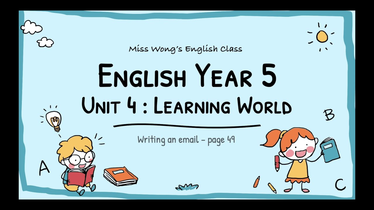 English Year 5 : Writing an email (page 49) - YouTube