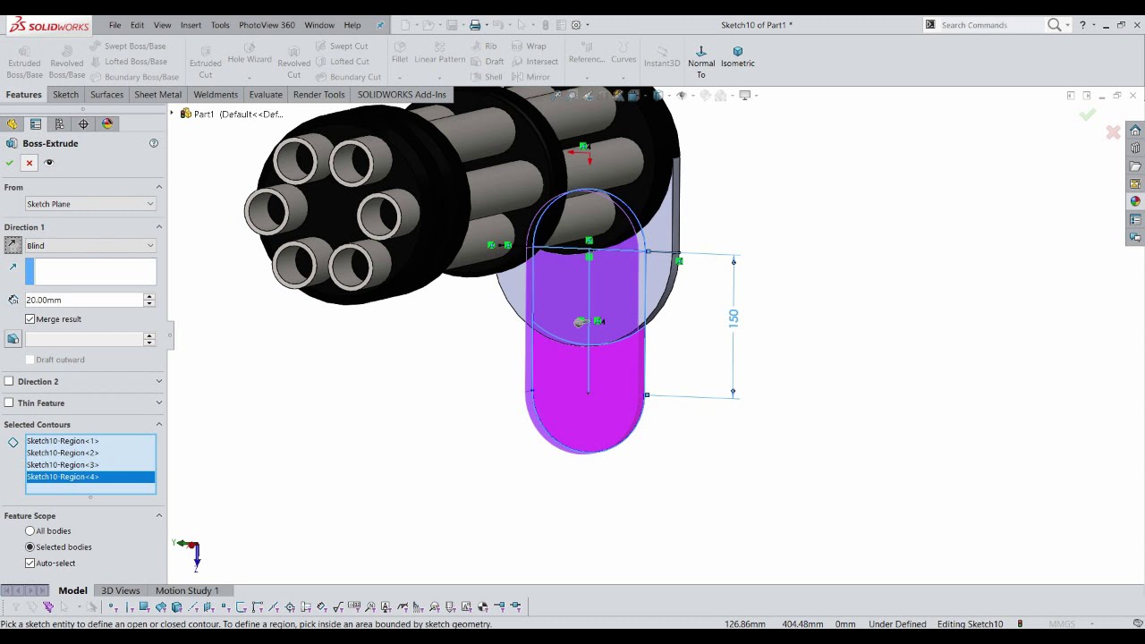 Solidworks Tutorial! Game Gun Modal -1 - YouTube