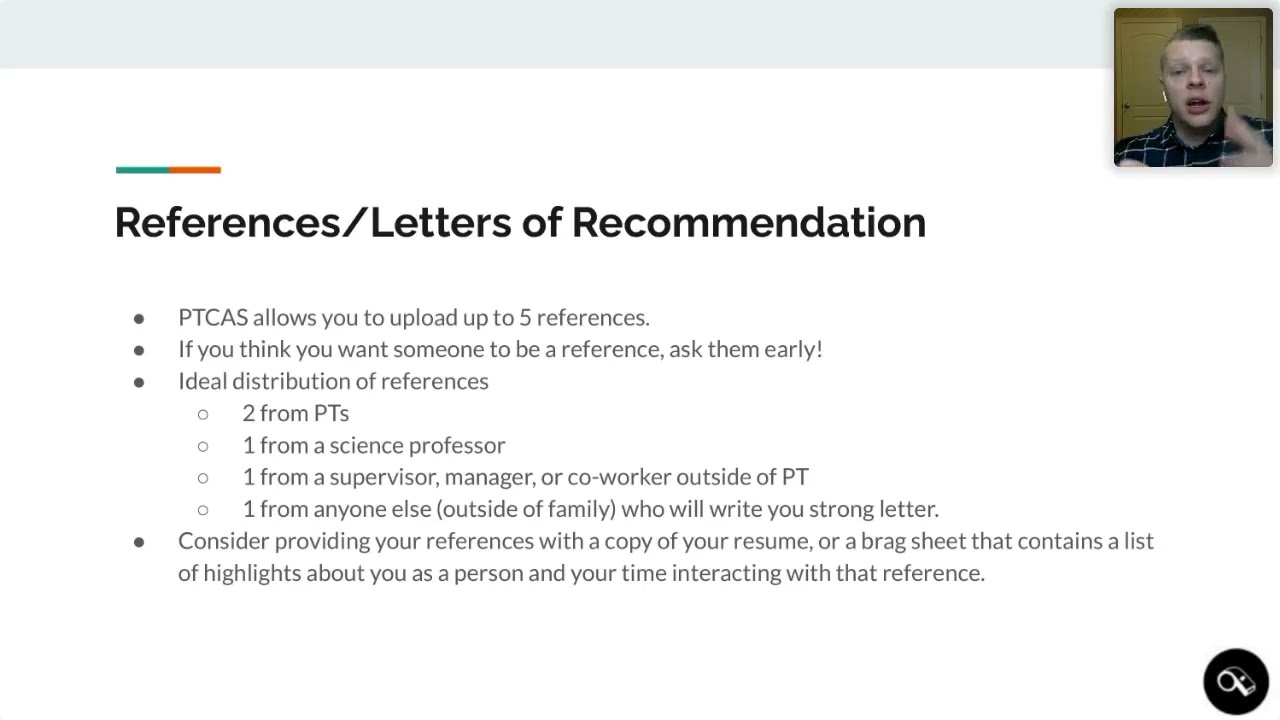 Pre-PT References/Letters of Recommendation in 2022 - YouTube