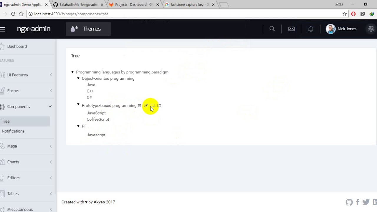 ngx admin tree node (add , delete , edit) - YouTube