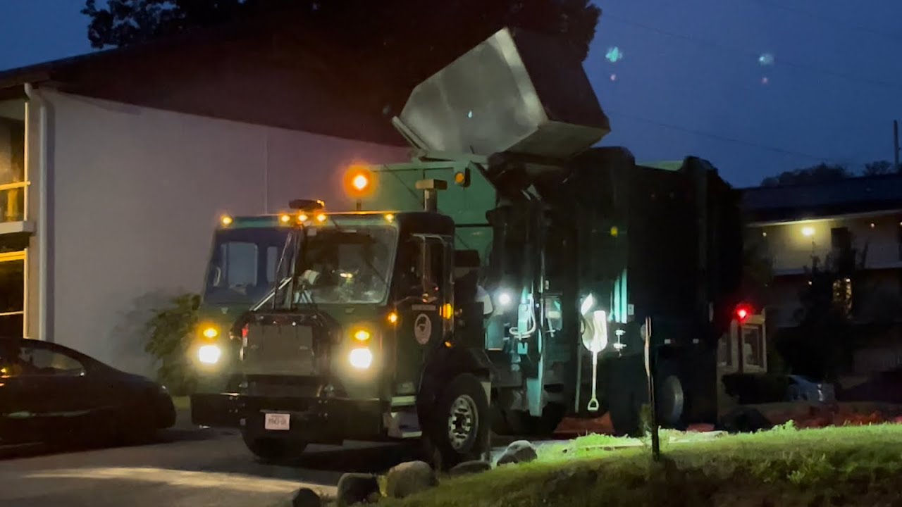 Peterbilt 520 G-S CSL Garbage Truck Early in the Morning! - YouTube