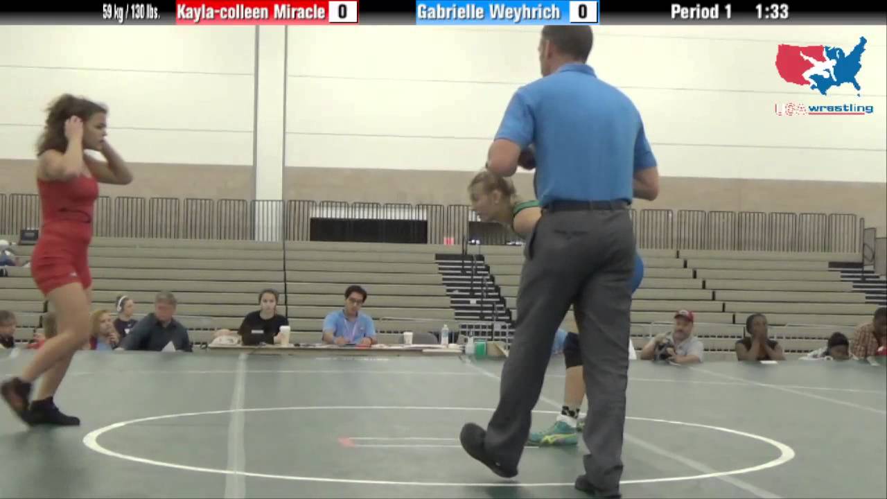 FILA Junior 59 kg / 130 lbs. - Kayla-colleen Miracle vs. Gabrielle ...
