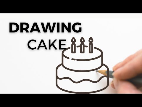 How to draw birth day cake | how to draw a cute cake draw cute things ...