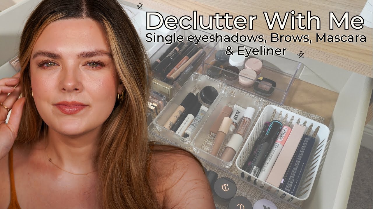 MAKEUP DECLUTTER 2023! Single Eyeshadows, Brows, Mascara & Eyeliner - YouTube