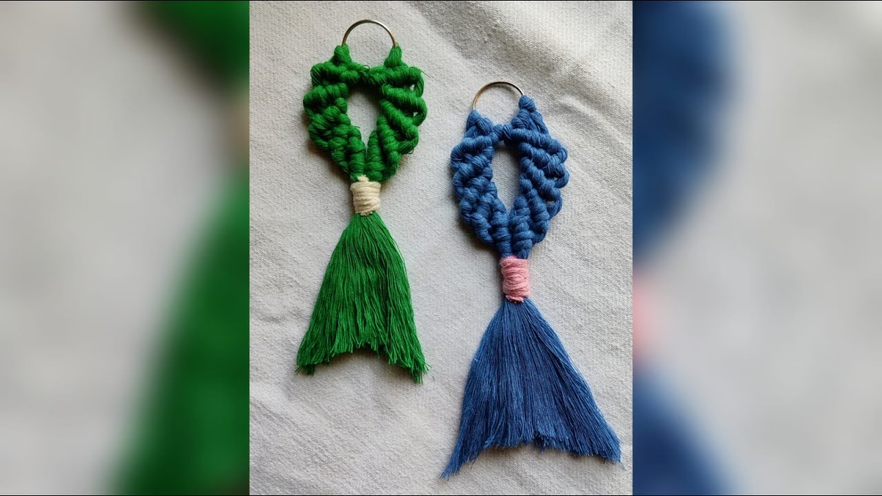How to make a Fishtail Keychain with Macrame - DIY Tutorial with Wowzie ...