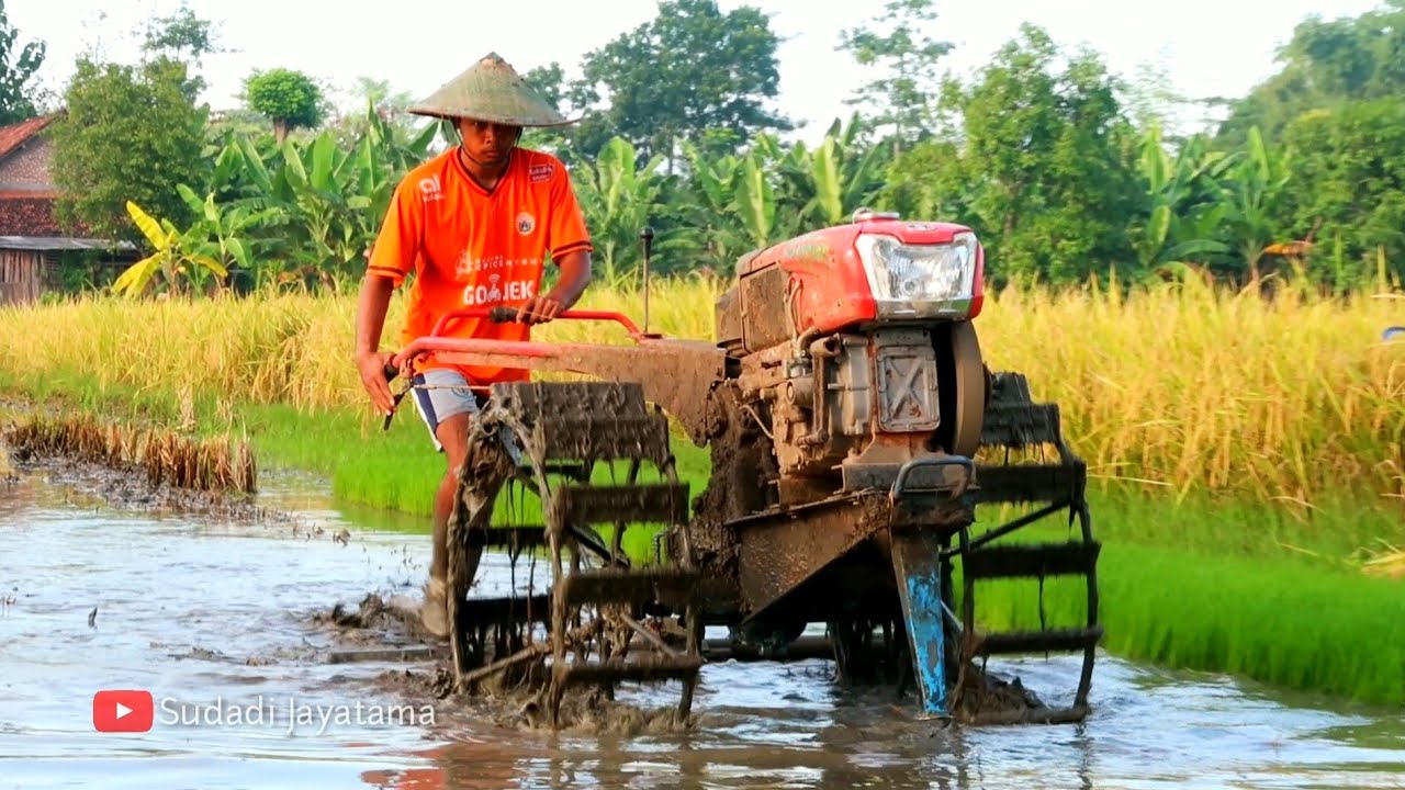 TRAKTOR SAWAH QUICK G1000 BOXER MAS TIAR GLEBEG SAWAH DENGAN GARU - YouTube