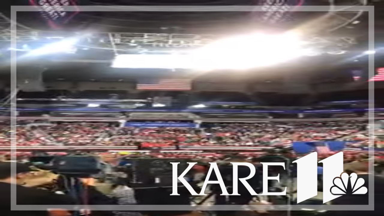 Inside Target Center before Pres. Trump's rally - YouTube
