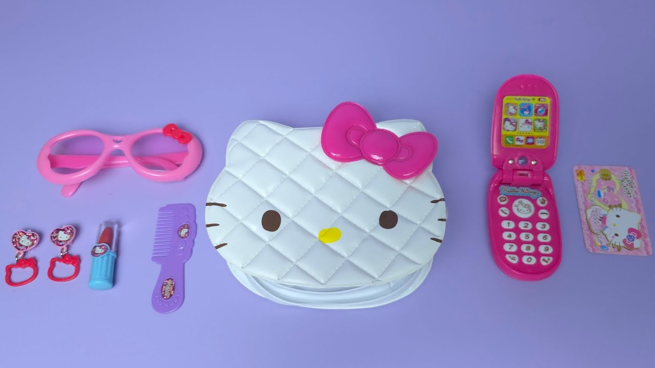 2 Minutes Satisfying With Unboxing Hello Kitty Shopping Beauty Set ASMR ...