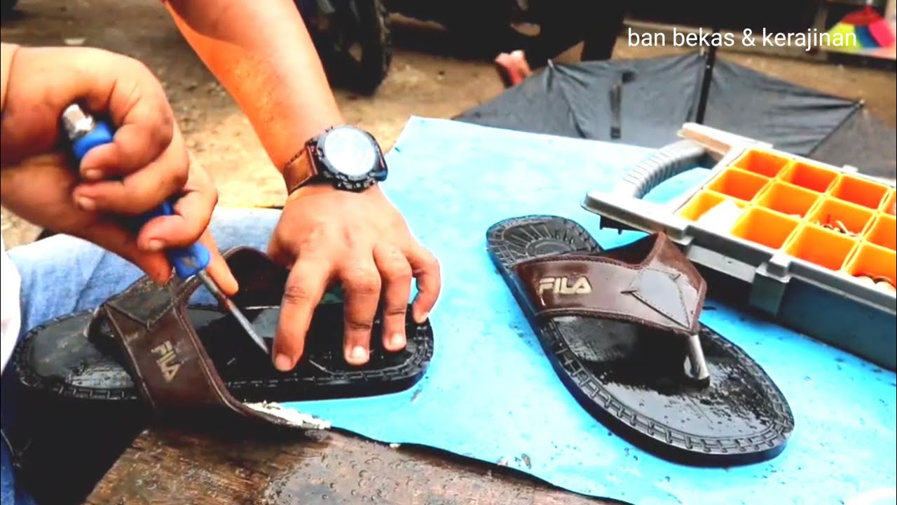 How to make good sandals from used materials - YouTube