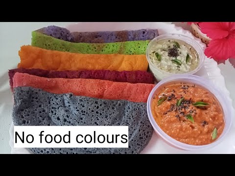 Rainbow dosa recipe/Healthy dosa recipe - YouTube