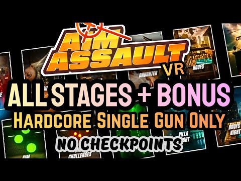 Aim Assault VR | Full Hardcore Single Gun Playthrough | Meta Quest 3s